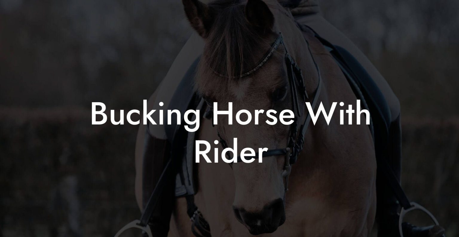 Bucking Horse With Rider - How To Own a Horse