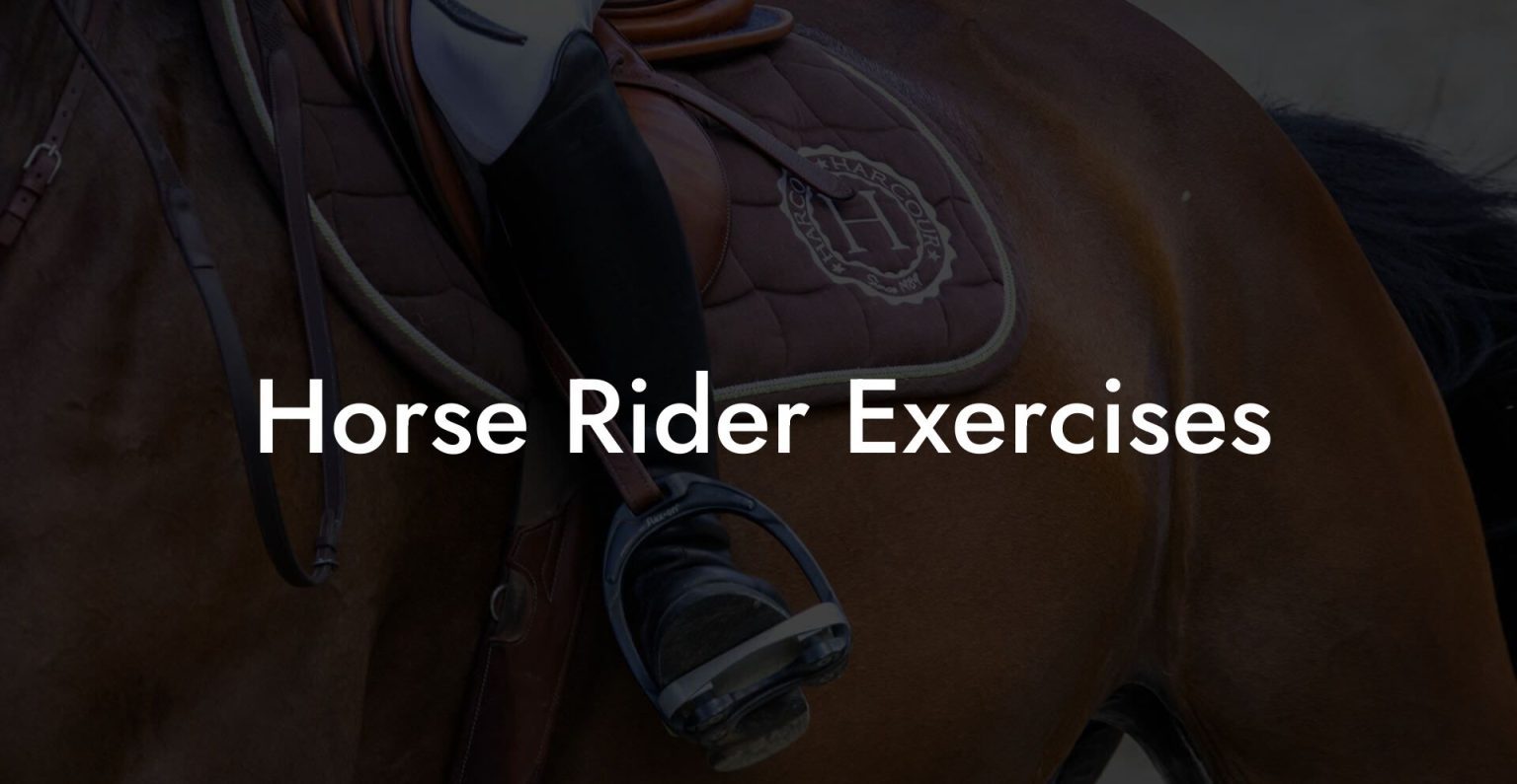 Horse Rider Exercises - How To Own a Horse