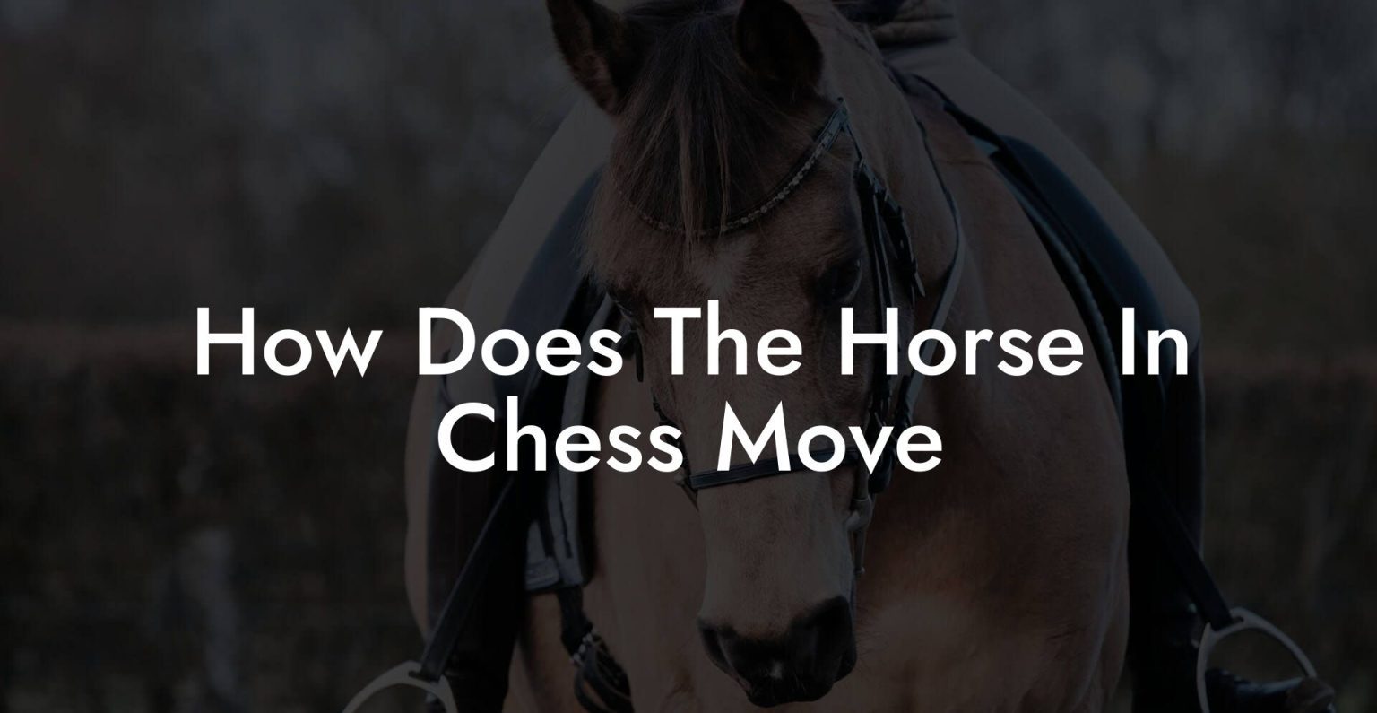 How Does The Horse In Chess Move - How To Own a Horse