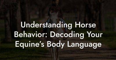 Understanding Horse Behavior: Decoding Your Equine’s Body Language ...
